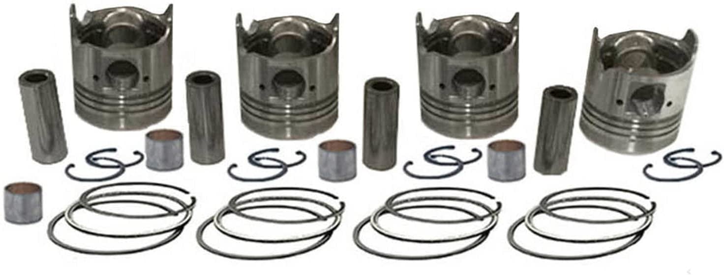 Seapple 4 Pcs DA220 Piston Kit Compatible with Isuzu Engine TCM ...