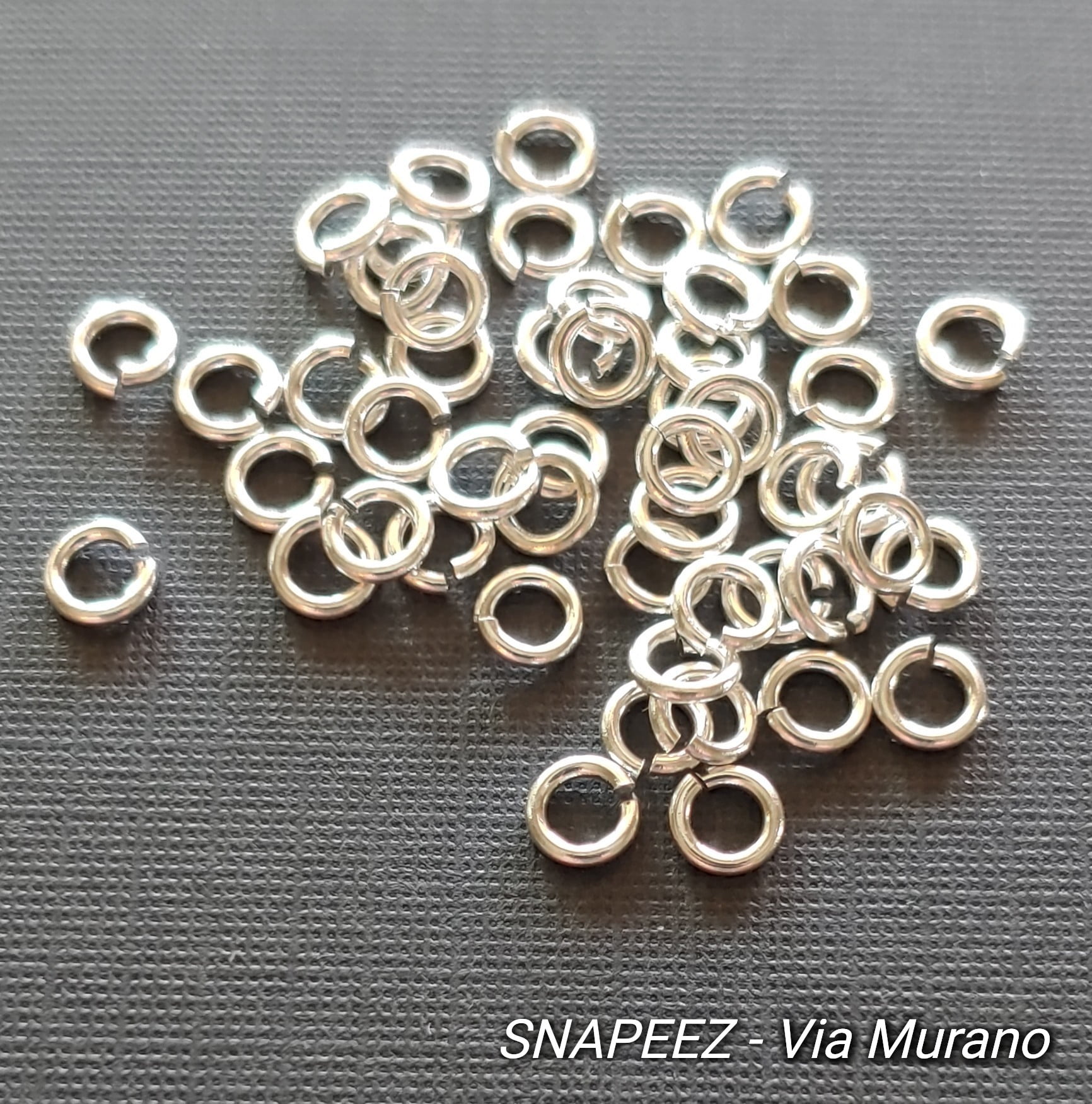 Snapeez II ULTRAPLATE Silver Hard Open Jump Ring 4mm Heavy Gauge (Pk 50 ...