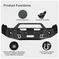 For 2009-2014 F150 Front Bumper w/ LED Light & Winch Plate D-ring ...