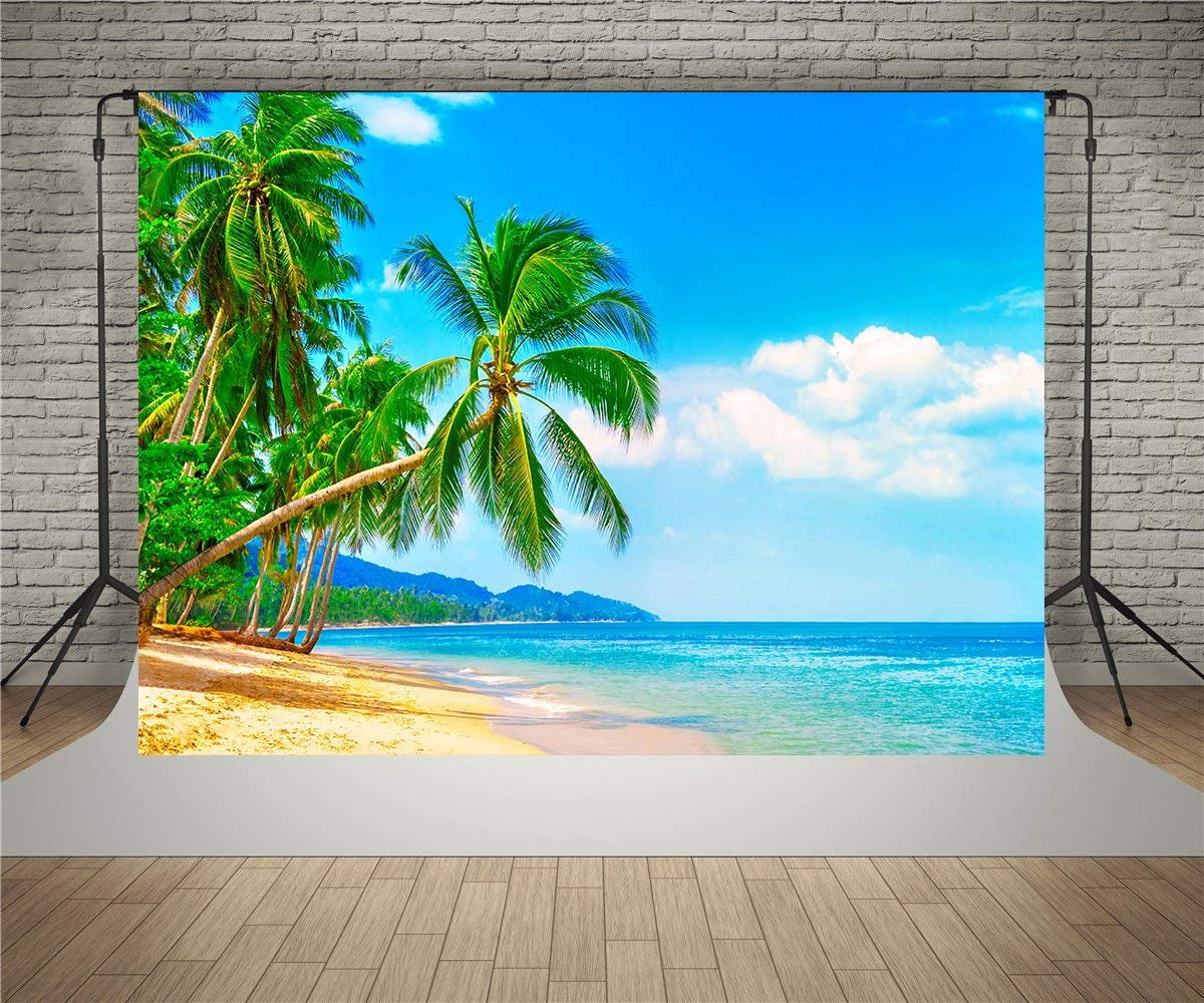ABPHOTO Polyester 7x5ft Photography Backdrops Sea Beach Backdrop ...