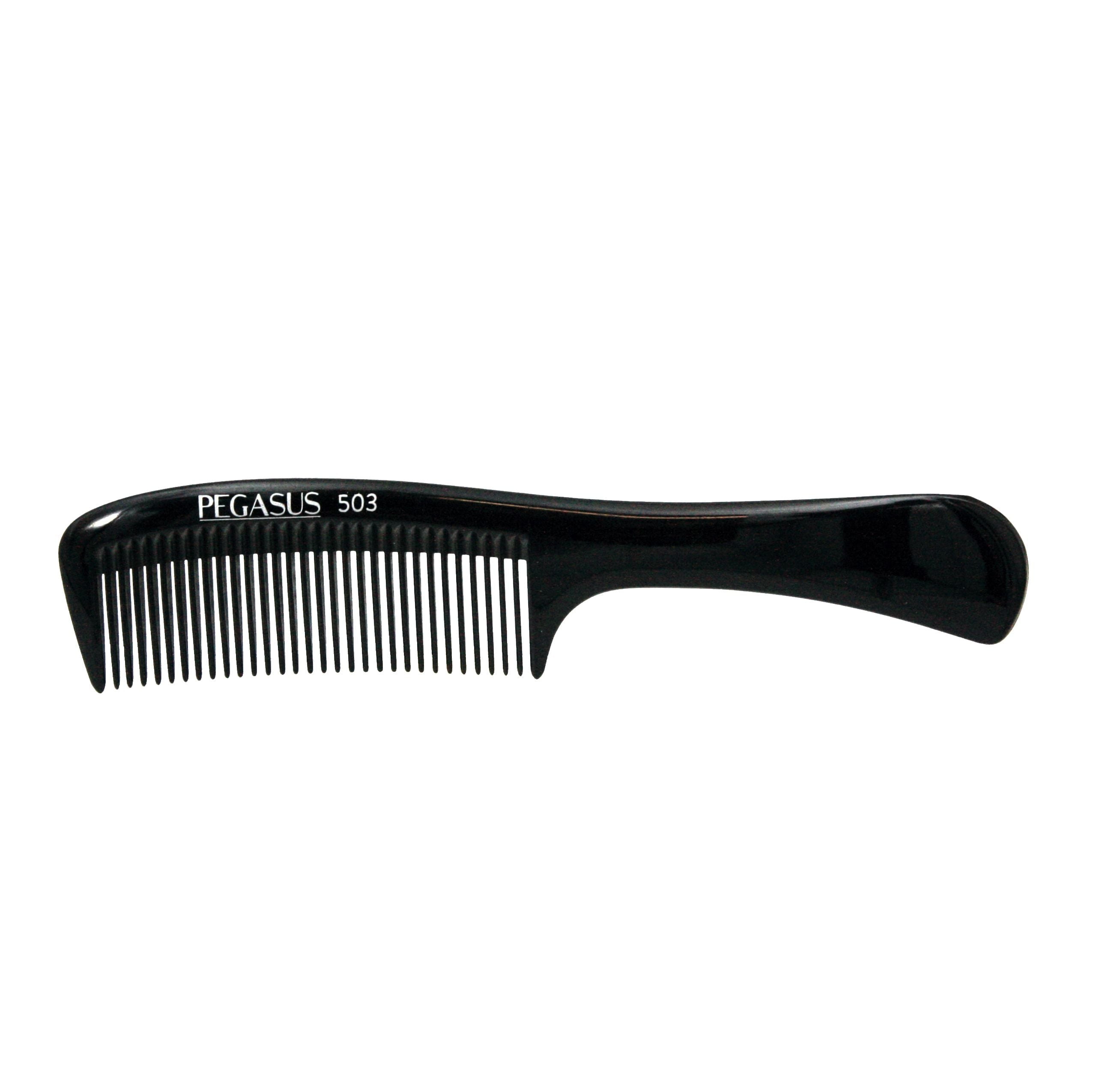 Pegasus 503, 8.5in Hard Rubber Handle Comb, Handmade, Seamless, Smooth ...