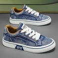 Casual Shoes, Men'S Shoes, Faux Denim Canvas Sneakers, Men'S Slip-On ...