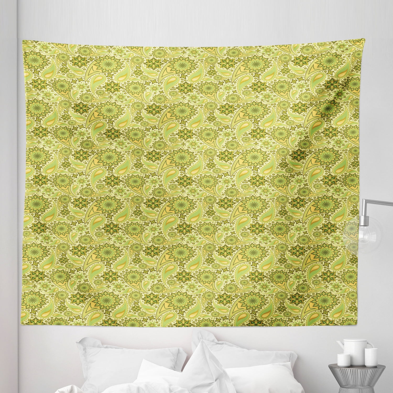 Ethnic Tapestry, Traditional Paisley Oriental Leaves Bohemian Motif ...
