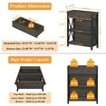 Small Bookcase, Wood and Metal Low Short Bookshelf, Industrial Book ...