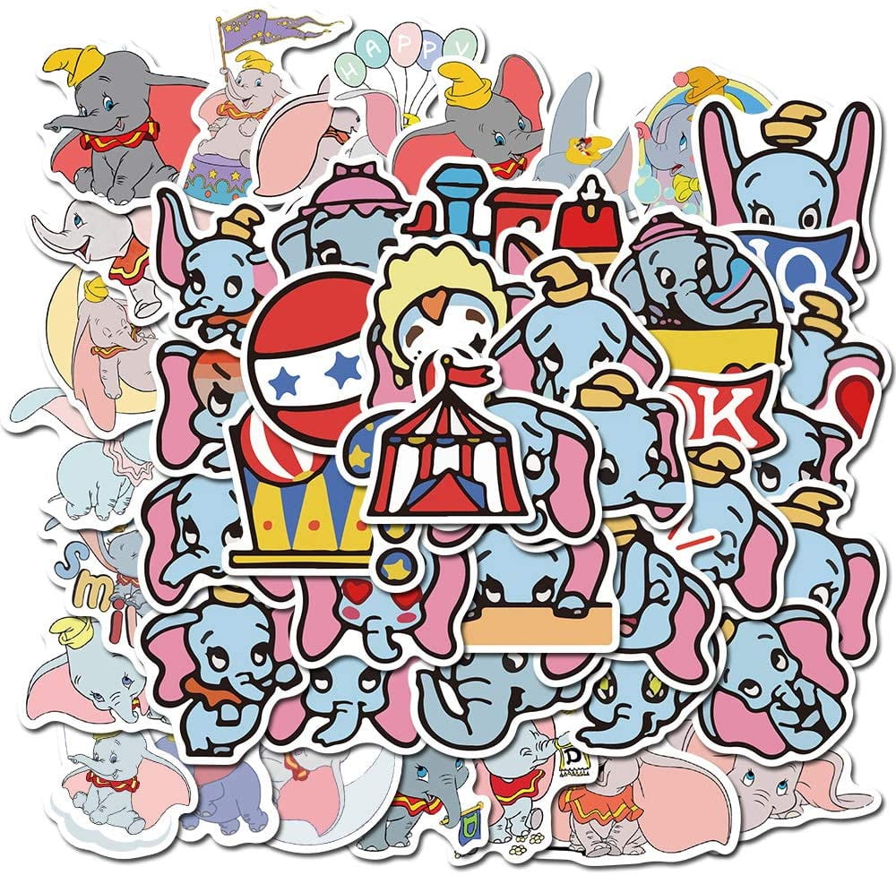 Dumbo Stickers| 50 PCS | Vinyl Waterproof Stickers for Laptop,Bumper ...