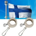 2pcs Flag Pole Ring Attachments, Outdoor Mounting Rings, Anti-wrap ...