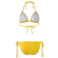 Liora Womens Bikinis Swimsuit Triangle Top Side Tie Bottom Bikinis For