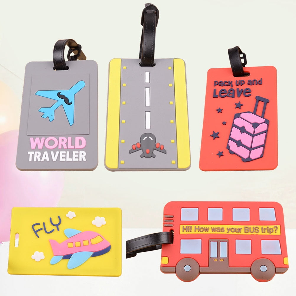 Click here for Festfends 10.5 X 6.5 X 0.4in Pvc Luggage Tags 5pcs... prices