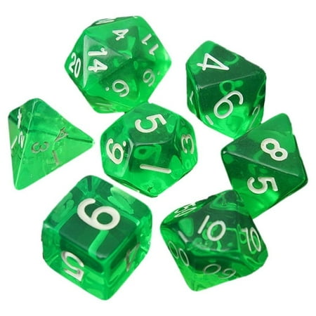 Clear Transparent Polyhedral Dice Set for Dungeons & Dragons | Walmart ...