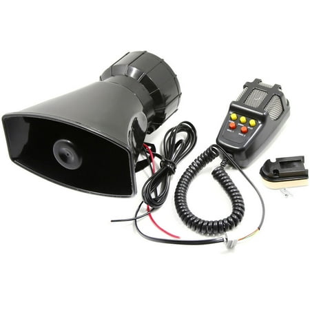 Car Megaphone 5 Tone Alarm Horn 12V 110dB Loud Speaker Fire Alarm ...