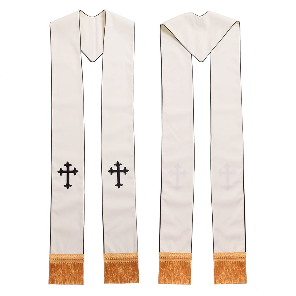 BPURB Church Priest Cross Embroidery Stole Ordained Clergy Stole Holy 4 ...
