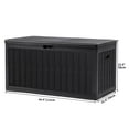 Dextrus 90 Gallon Outdoor Deck Box, Double-Wall Resin Storage Boxes ...