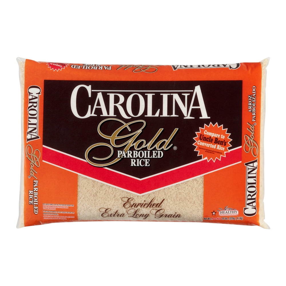 Carolina Gold Enriched Extra Long Grain Parboiled Rice, 20 lb Bag ...