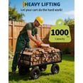 1000 lbs Heavy Duty Steel Garden Cart with Removable Mesh Sides 13in ...