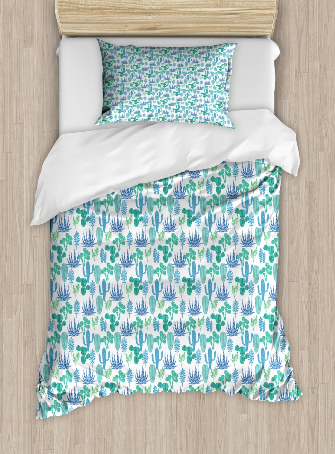 Succulent Duvet Cover Set Twin Size, various Different Cacti Plants in ...