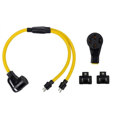 O NEMA 2 Port 5-15P 120V 15 Amp 3 Prong Plug Male to 14-50R 120/240V ...