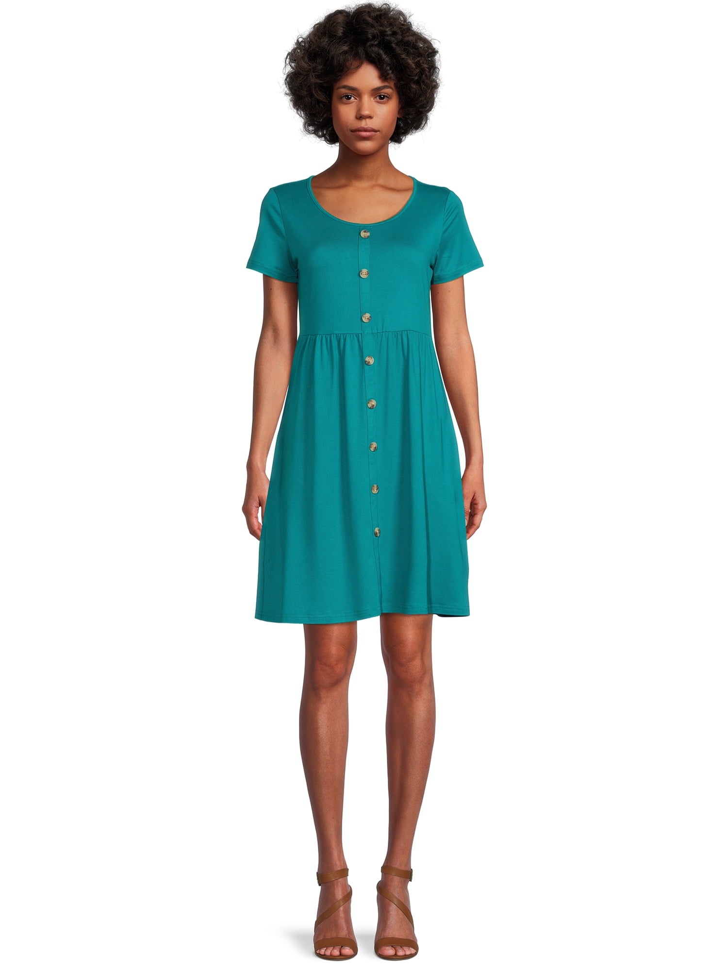 Nine.Eight Women's Empire Waist Knit Dress - Walmart.com