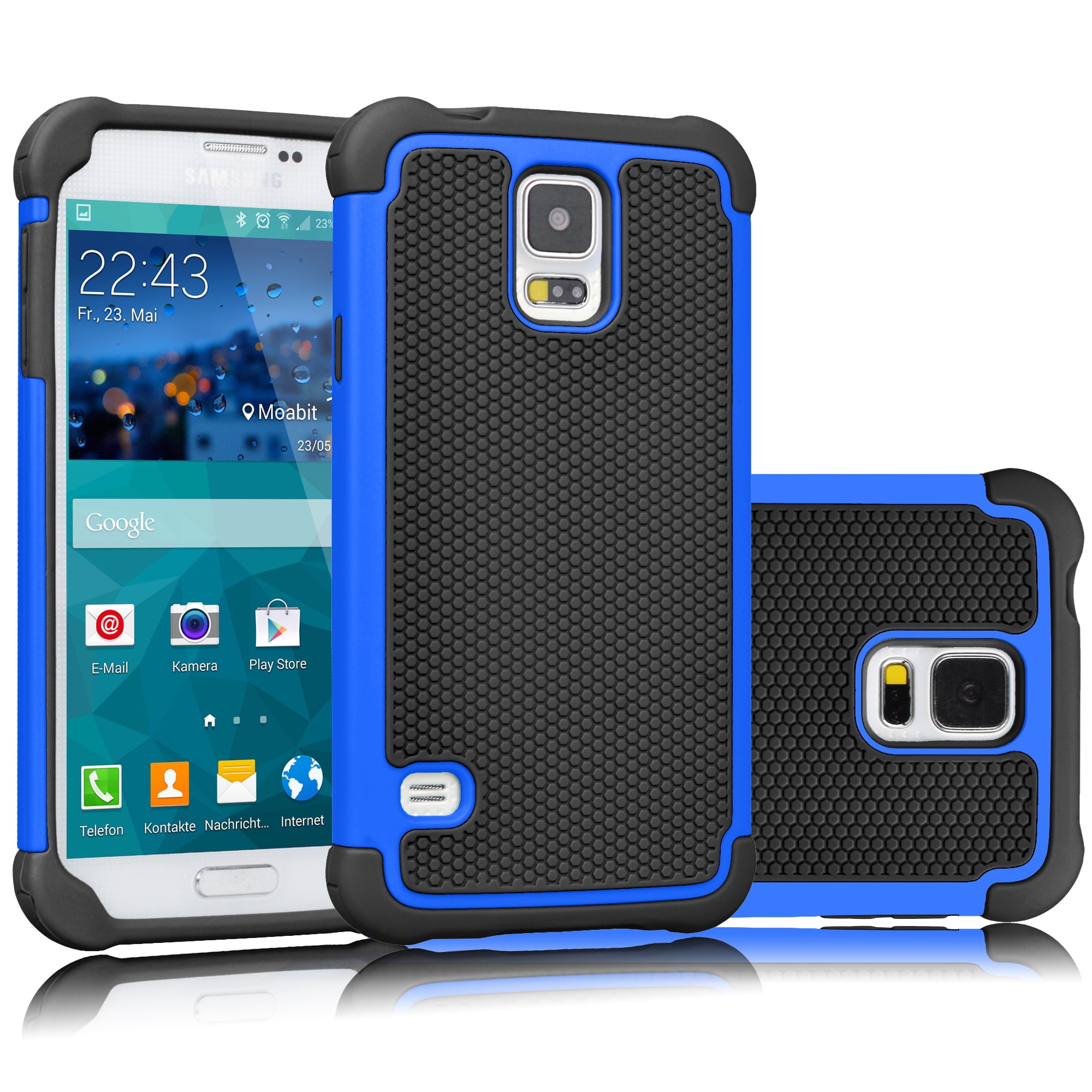 Galaxy S5 Case, Galaxy S5 Sturdy Case, Tekcoo [Tmajor] [Blue/Black ...