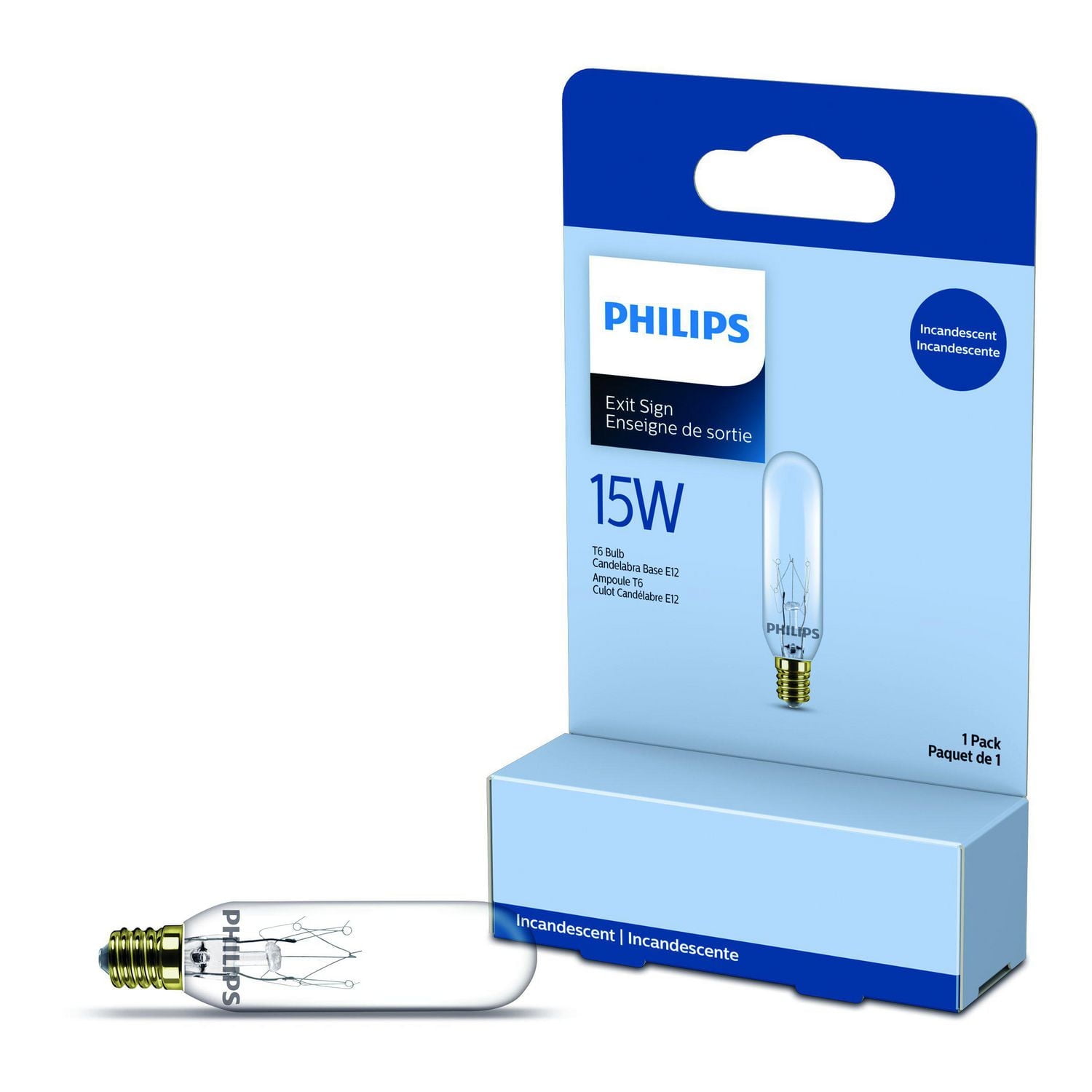 PHILIPS 15W T6 Candelabra Base Exit Sign Light Bulb - Walmart.ca