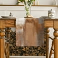 Brown abstract modern art tablecloth, seasonal farmhouse style kitchen ...