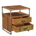 Eclectic Reclaimed Wood And Copper Pipes Repurposed 22" Wide Nightstand ...