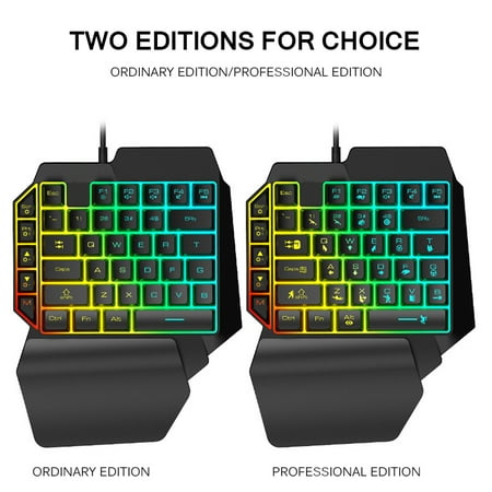 Wired Gaming Keypad LED Backlight 39 Keys 39 Keys One-handed Membrane ...