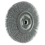 Weiler Wide-Face Crimped Wire Wheel, 7 in Dia. x 7/8 in W, 0.014 in ...
