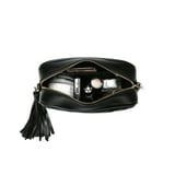 Daisy Rose Quilted Crossbody Handbag with Tassel - PU Vegan Leather ...