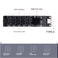 TYPE-C to 5 Port SATA3.0 Adapter Card Riser Card JM575+JMS580 SATA3 ...