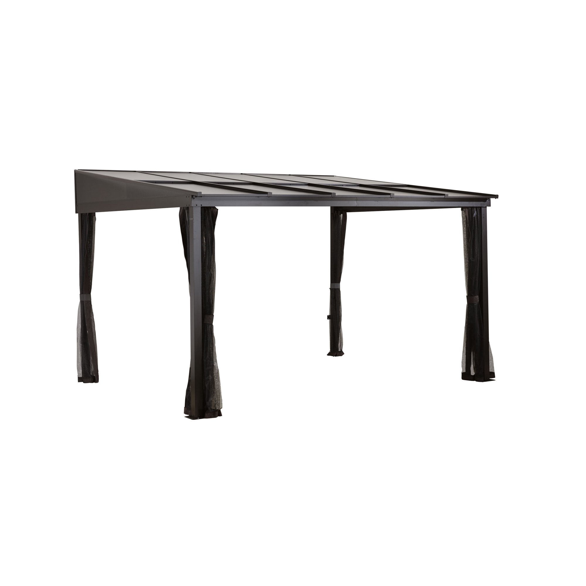 Click here for Sojag Pompano 10 X 14 X 8 Ft Charcoal Wall Gazebo... prices