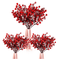5 Pcs Artificial Red Berry Stems, Berry Branches Red Berry Holiday Home ...