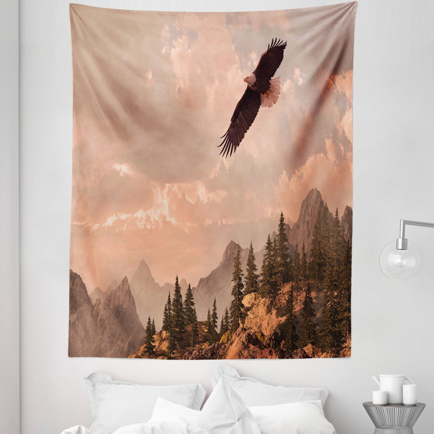 Eagle Tapestry, Nature Photography of Rocky Mountains and Forest a Bird ...