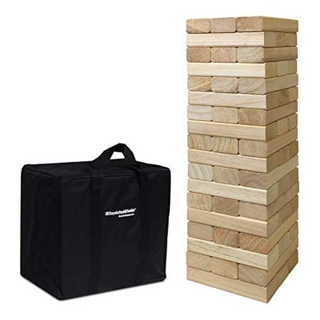 EasyGoProducts 54 Piece Large Wood Block Stack & Tumble Tower Toppling ...