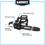 HART 20-Volt 12-Inch Cordless Chainsaw, Good Pruning Tool for Small ...