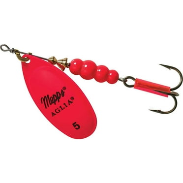 Mepps Aglia Plain Treble Fishing Lure, Hot Green 1/2 Oz - B5 HGR ...