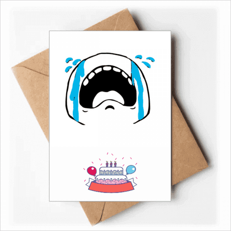 Cry Loudly Sad Face Cartoon Happy Birthday Greeting Cards Envelopes ...