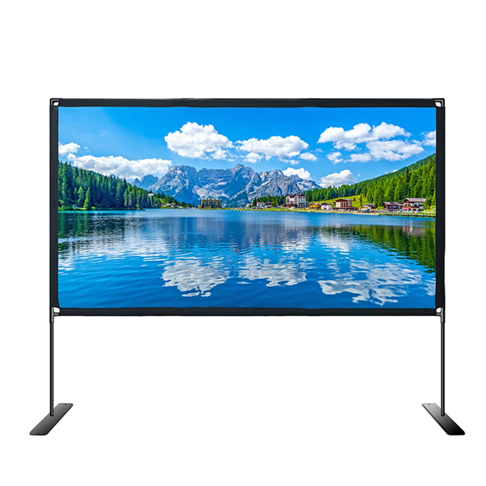 Homgeek 100-inch 16:9 Projector Screen Outdoor Bracket Projection ...