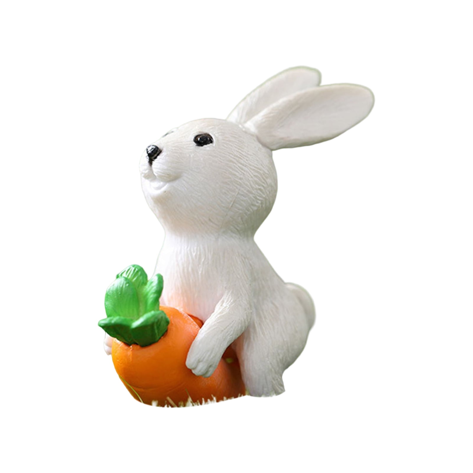 Wanwan Mini Rabbit Figurines Adorable Decorative Vivid Realistic DIY ...