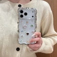Bling Glitter 3D Diamond Rhinestone Love Wavy Frame Phone Case for ...