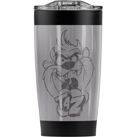 Looney Tunes Faded Taz Stainless Steel Tumbler 20 oz Coffee Travel Mug ...