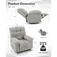 Oversized Recliner Chair for Adults with 360° Swivel & Rocking Function ...