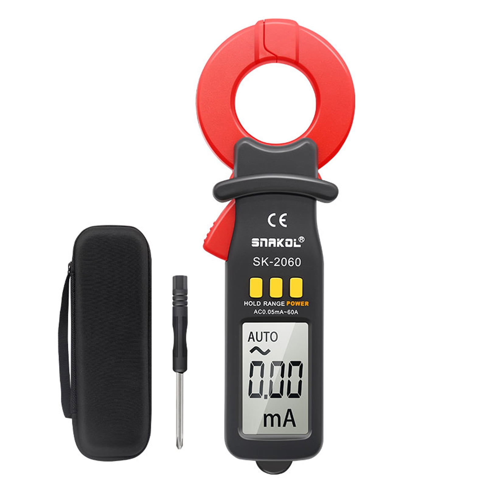 SNAKOL SK-2060 Compact Clamp Meter with Auto Range Switching, 60A AC ...