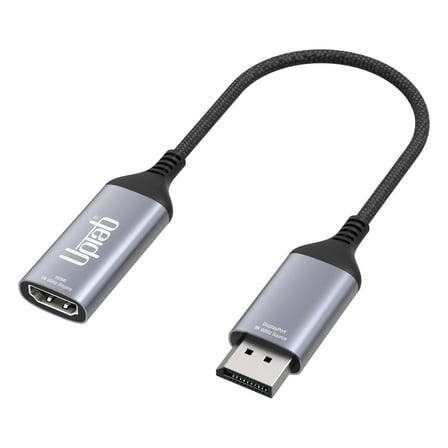 UPTab HDMI 2.1 to DisplayPort 8K 60Hz Active Adapter - Walmart.com