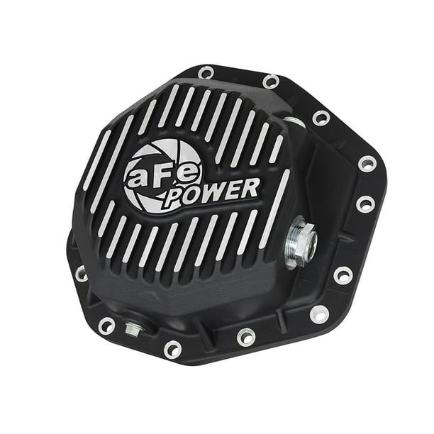 aFe Power Pro Ser Rear Diff Cover Black w/Mach Fins 2017 Ford Diesel ...