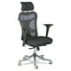 BALT Ergo Ex Executive Office Chair, Mesh Back/Upholstered Seat, Black ...