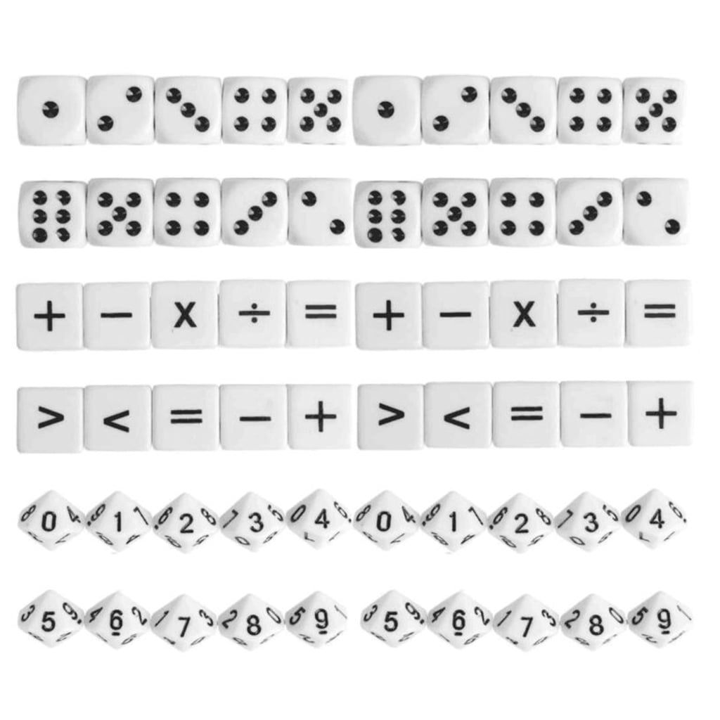 30PCS/set 16mm Addition Subtraction Symbol Dices Kids Mathematical ...