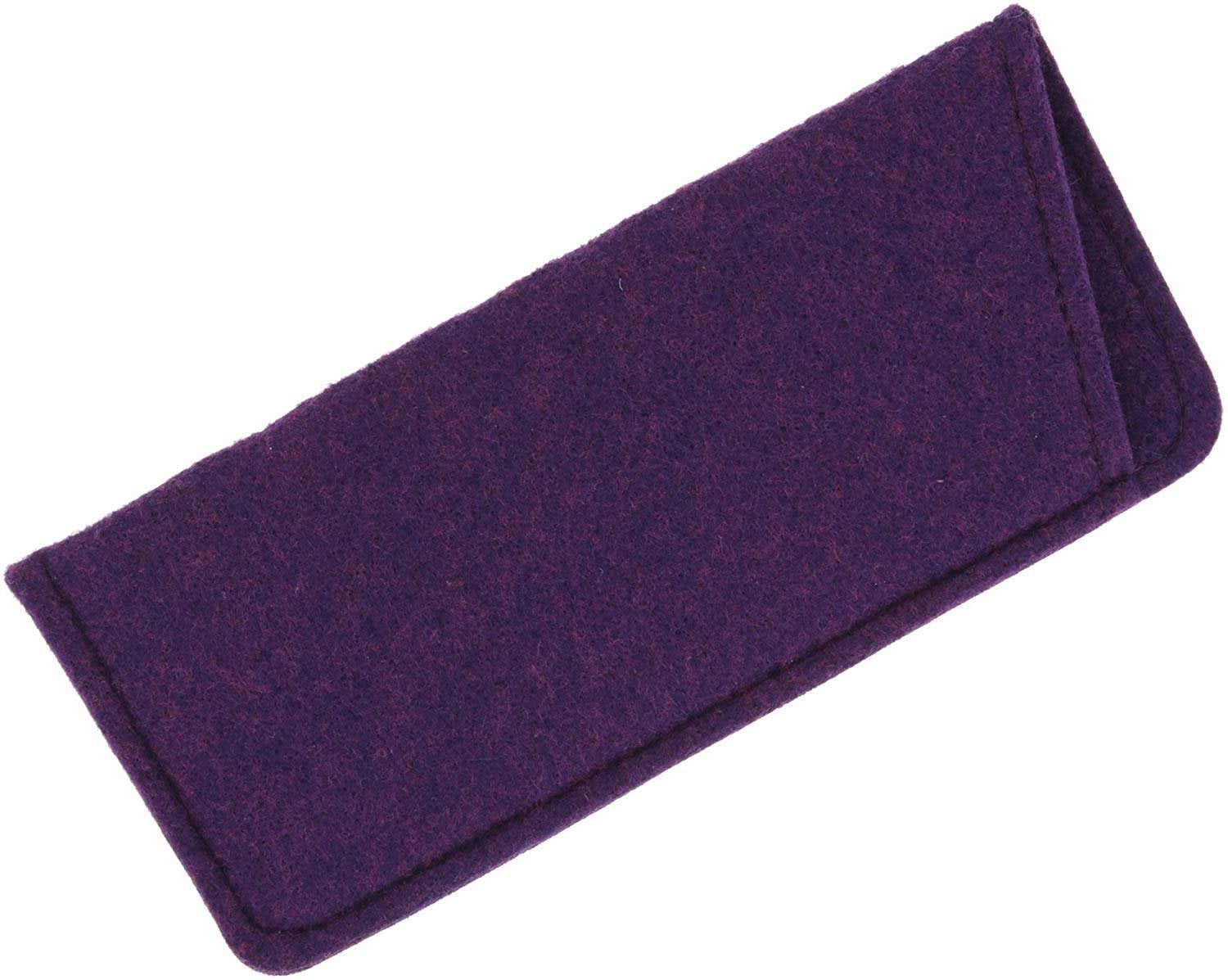 2 Pack Soft Felt Eyeglass Slip Cases, Fits Small To Medium Glasses ...