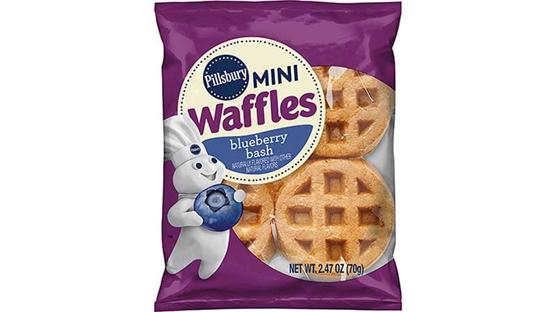 Pillsbury Blueberry Bash Mini Waffles, 2.47 Ounce -- 72 per case ...