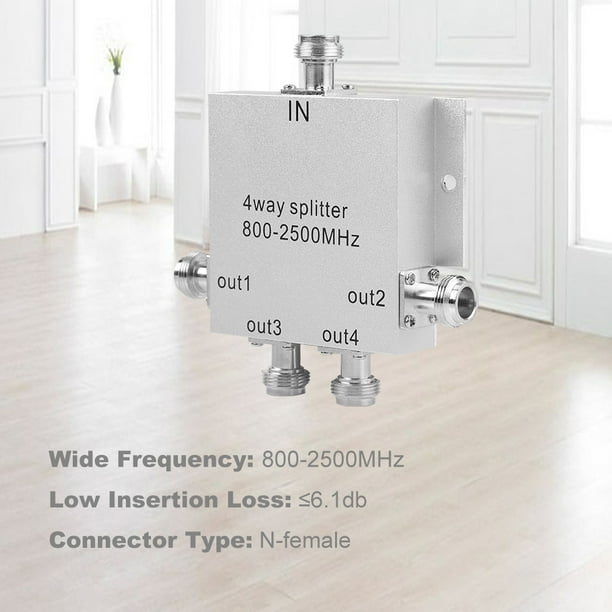 Cell Phone Signal Splitter, 800-2500MHz Power Divider, 50 Ohm /N For ...