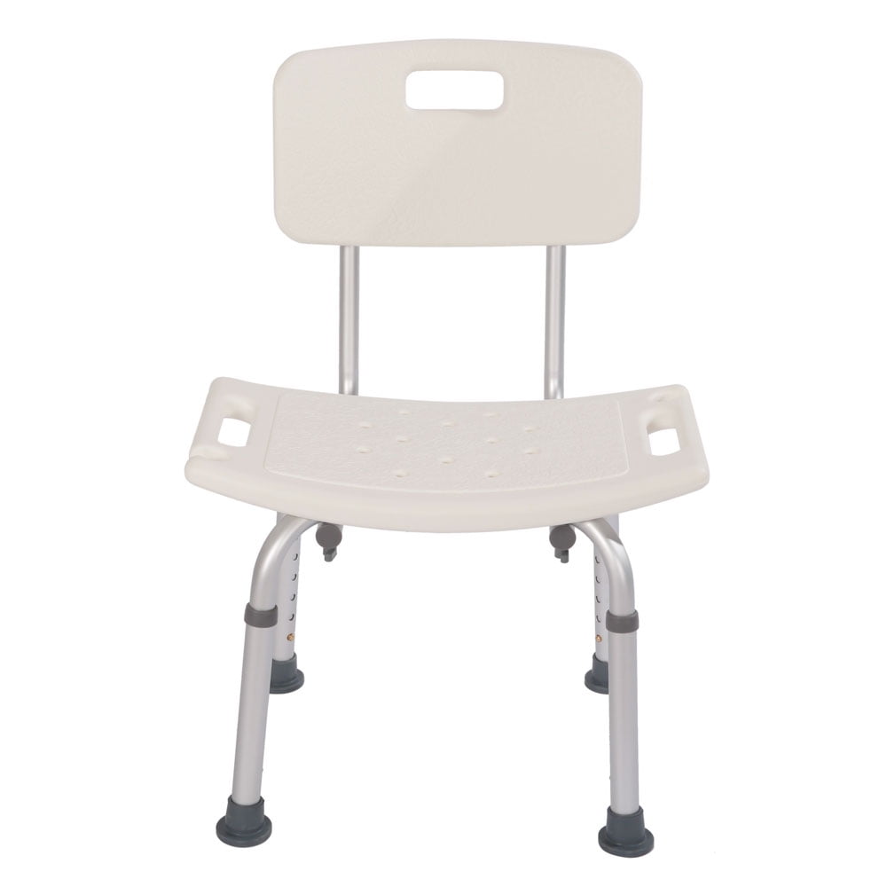 QXDRAGON Bath Shower Chair with Back, Height Adjustable, Supports up to ...